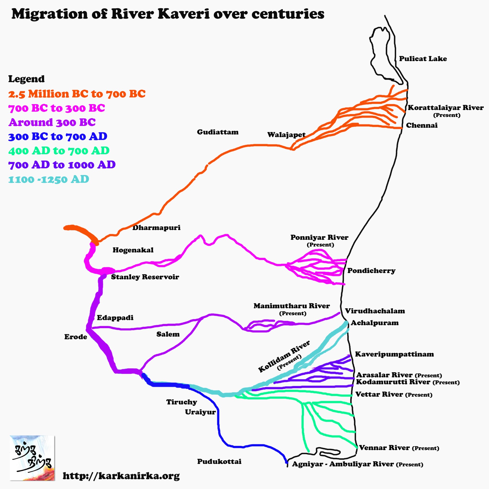 When Kaveri/Cauvery was flowing through Chennai and Pondicherry ...